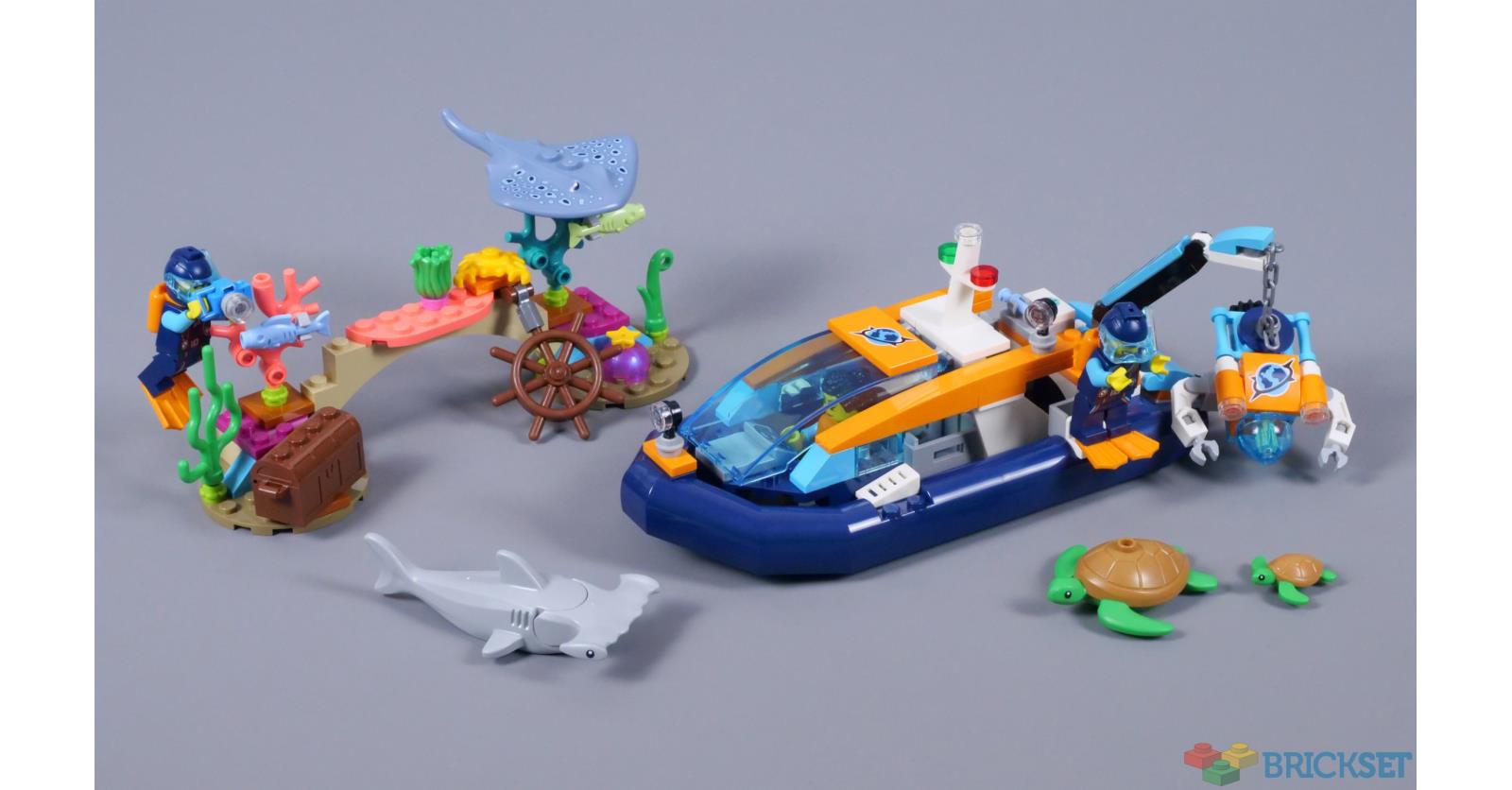 LEGO City 60377 Explorer Diving Boat review | Brickset