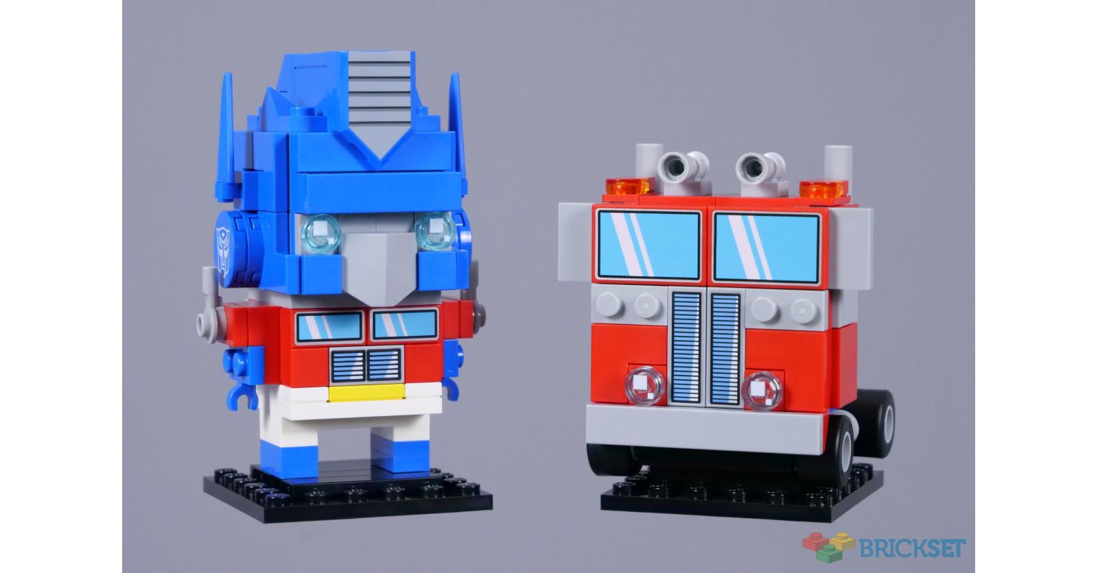 LEGO BrickHeadz 40803 Optimus Prime Robot & Vehicle review | Brickset
