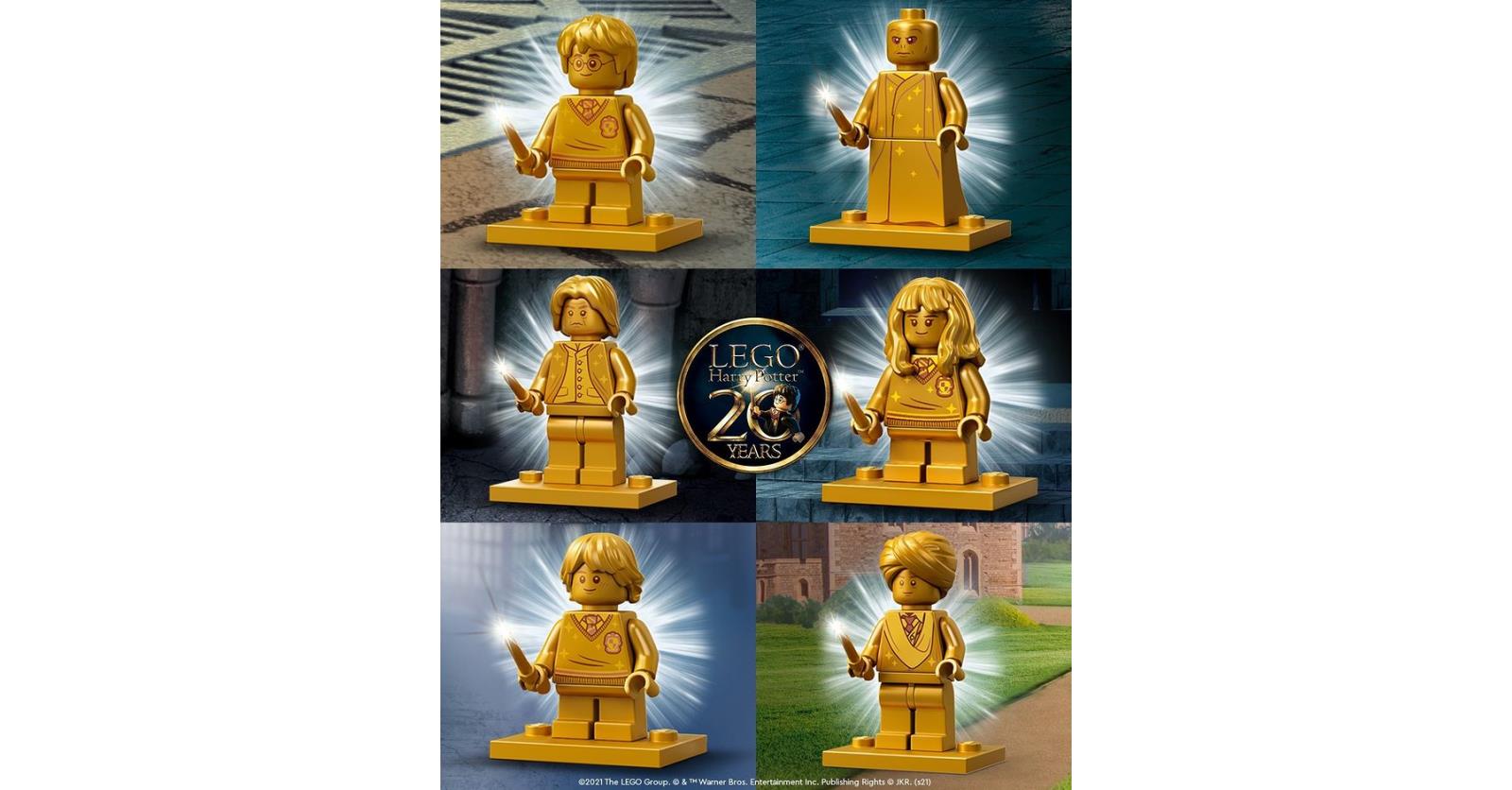 Harry Potter golden Minifigures revealed! | Brickset