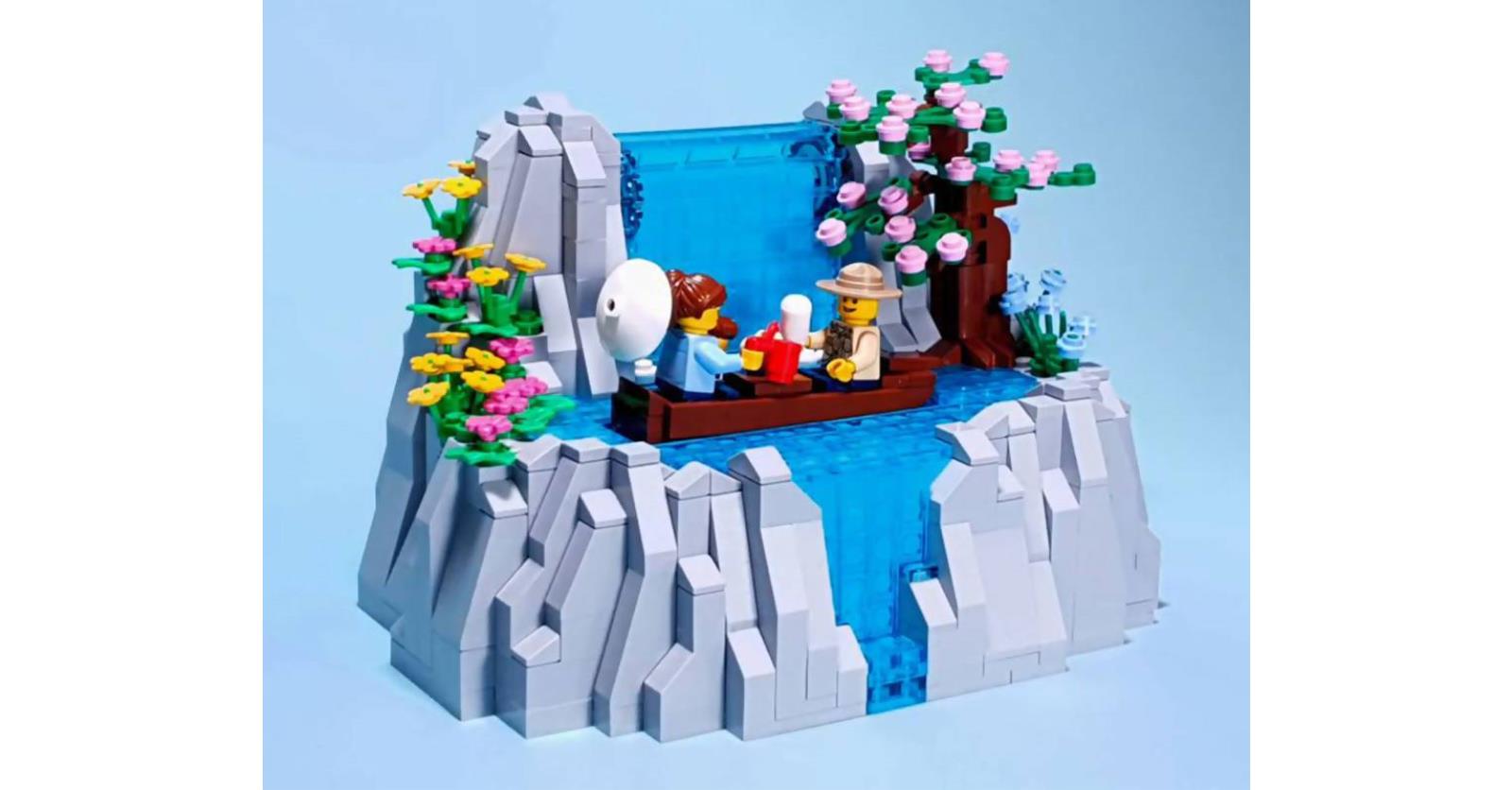 LEGO Waterfall from BuildAMoc review | Brickset