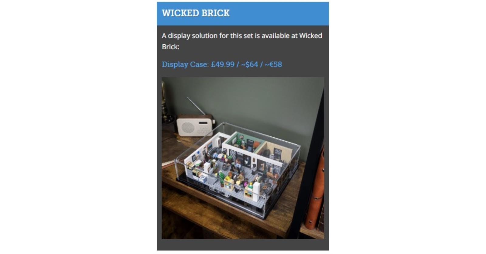 10% off Wicked Brick display solutions | Brickset