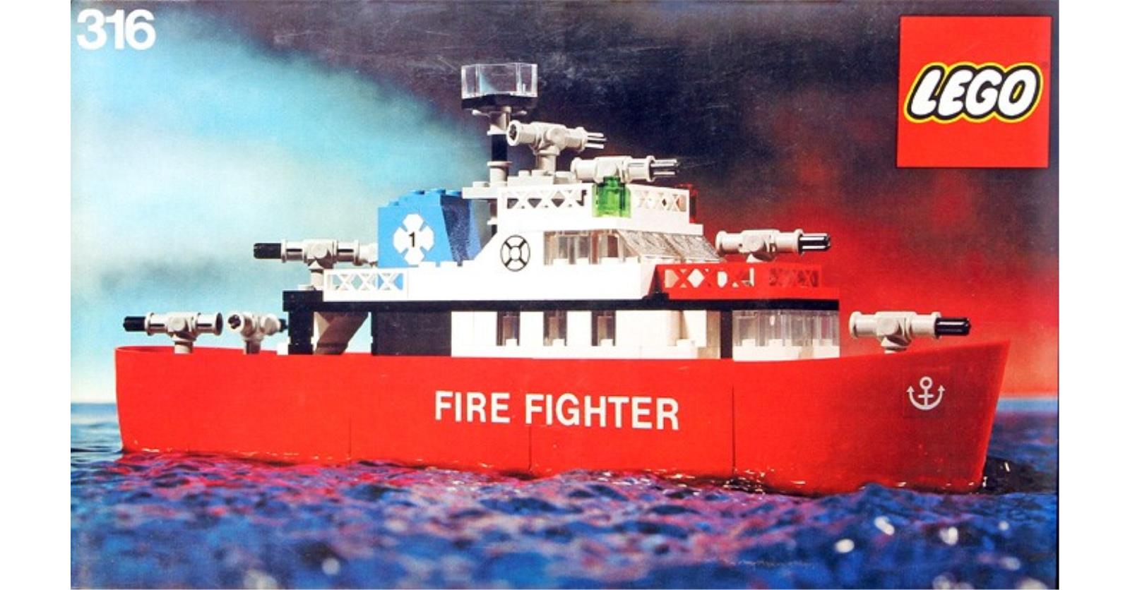 Random set of the day: Fire Fighting Launch | Brickset